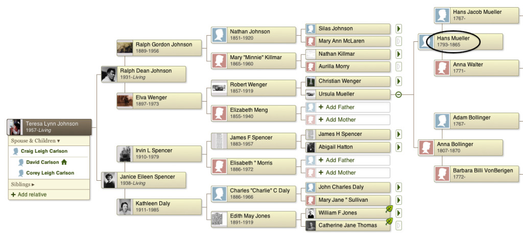 HANS MUELLER (1793-1865) – The History Tree